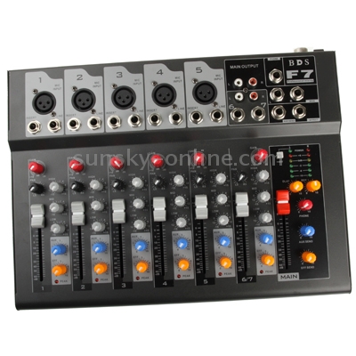 Professional 7 Channel Mixing Console and Aux Paths Plus Effects ...