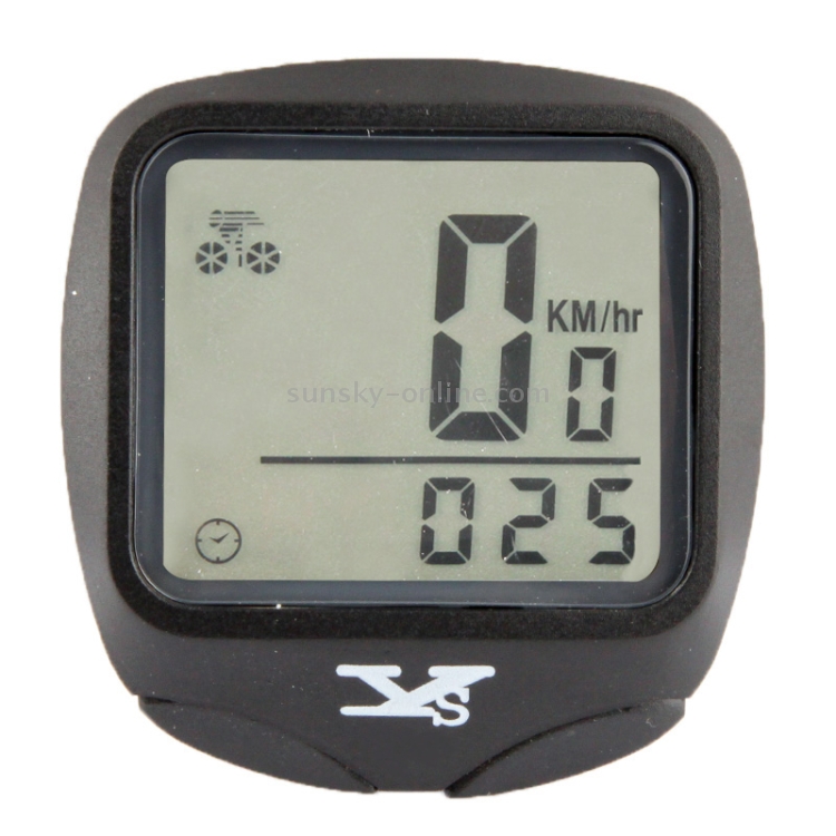 YS-468B LCD Screen Electronic Bicycle Speedometer (Black)