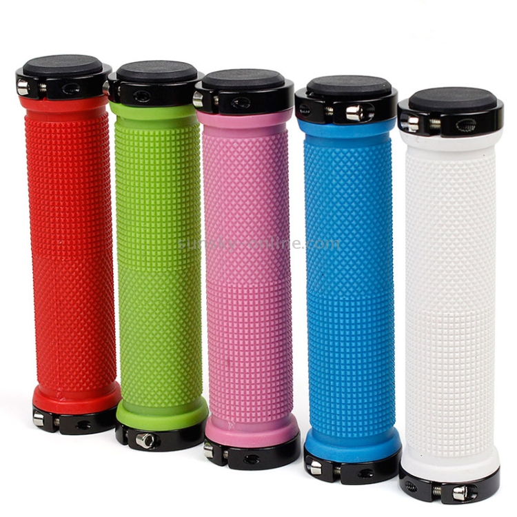 Bike MTB Fixed Gear Fixie Lock-on Grips Rubber Handlebar Grip(Green)