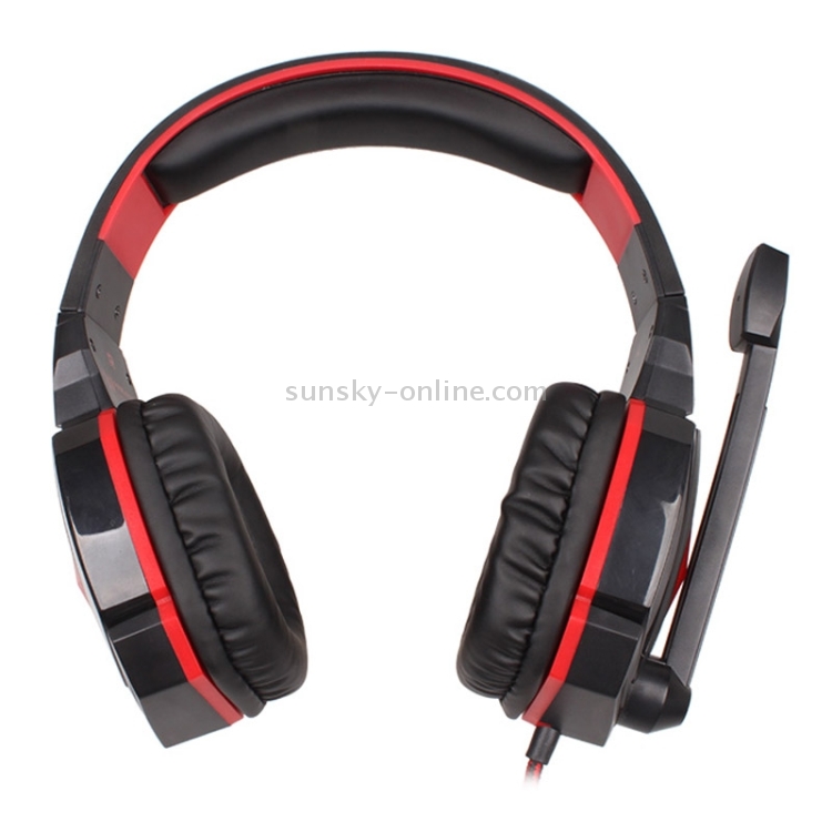 각 G4000 스테레오 게임 헤드셋 마이크 볼륨 조절 및 컴퓨터 용 Led 표시 등 케이블 길이 22m 빨간색