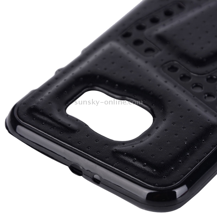 For Galaxy S6 / G920 Square TPU Paste Skin Protective Case (Black)