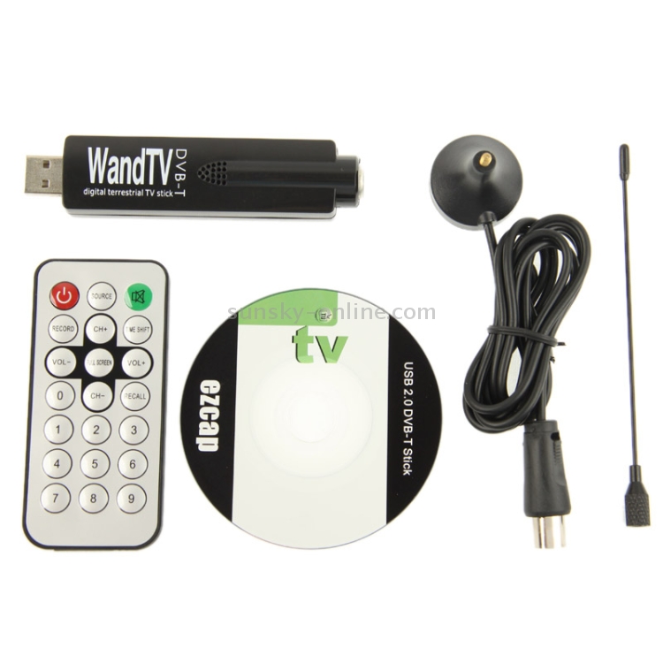USB 2.0 DVB-T Stick, Support MPEG-4 Compression Format, Chip: IT19135 ...