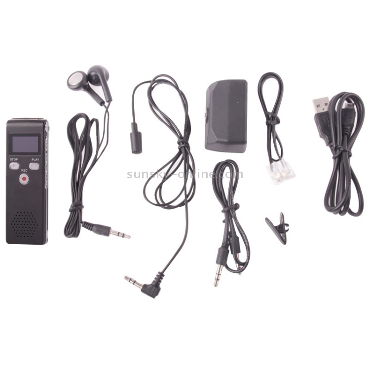 VM89 Professional 8GB LCD Digital Voice Recorder with VOR MP3 Player(Black)
