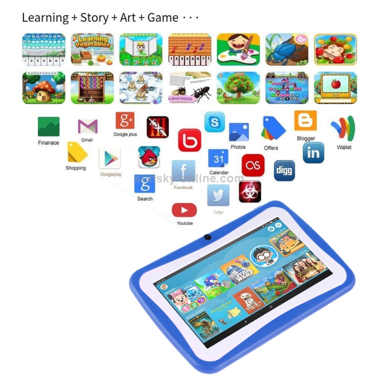 M755 Kids Education Tablet PC, 7.0 inch, 1GB+16GB