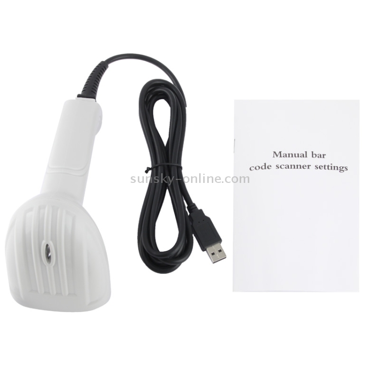 USB Laser Handheld Barcode Scanner(XYL-810), Light Grey