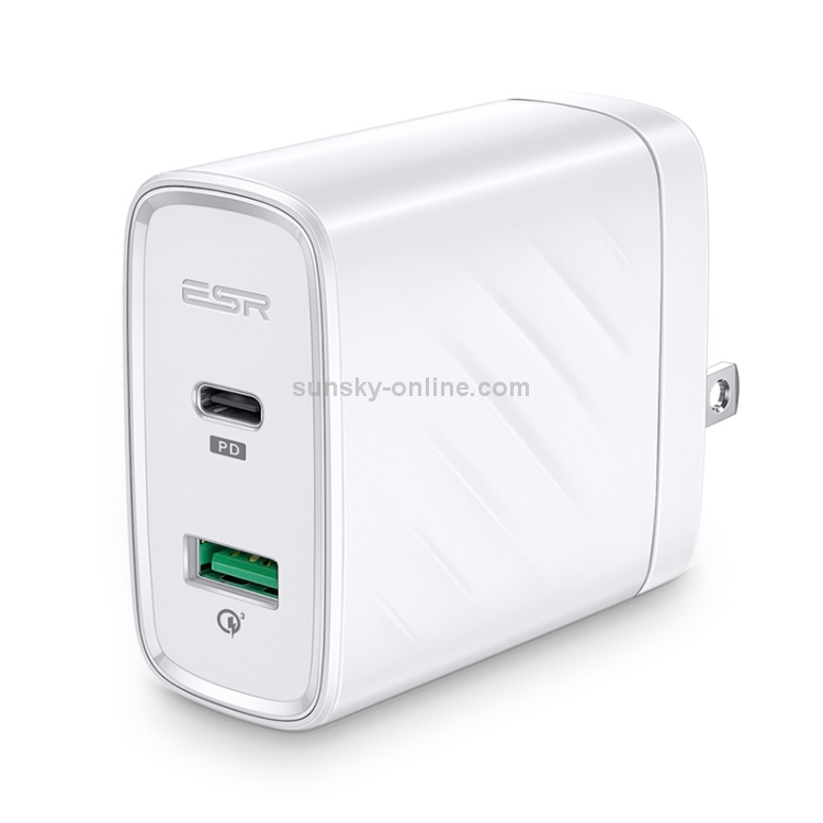ESR 1PD+1QC 36W Plug Travel Wall Charger Adapter(US Plug)