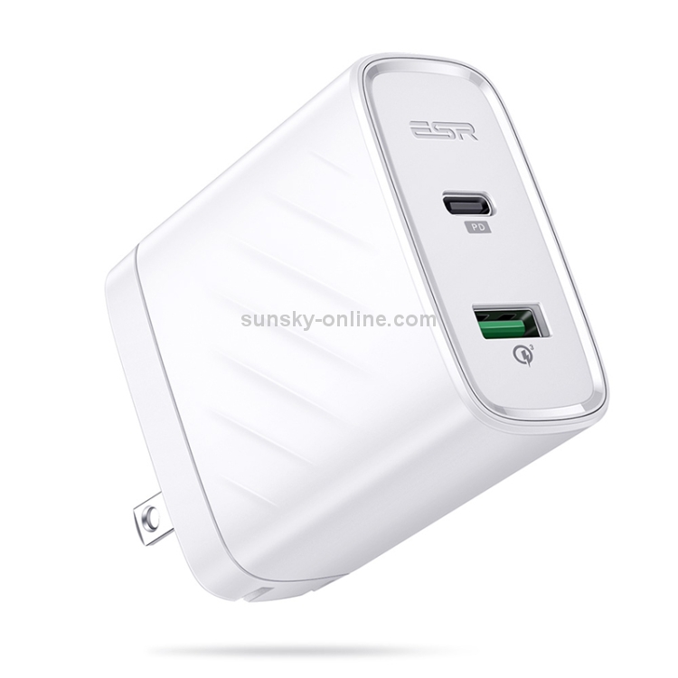 ESR 1PD+1QC 36W Plug Travel Wall Charger Adapter(US Plug)