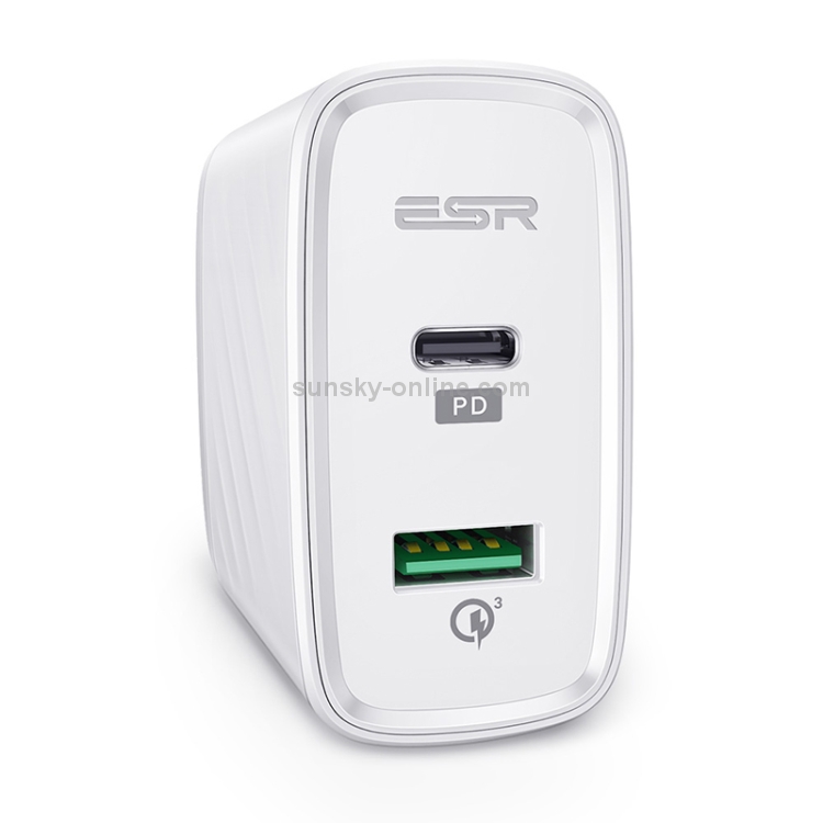 ESR 1PD+1QC 36W Plug Travel Wall Charger Adapter(US Plug)