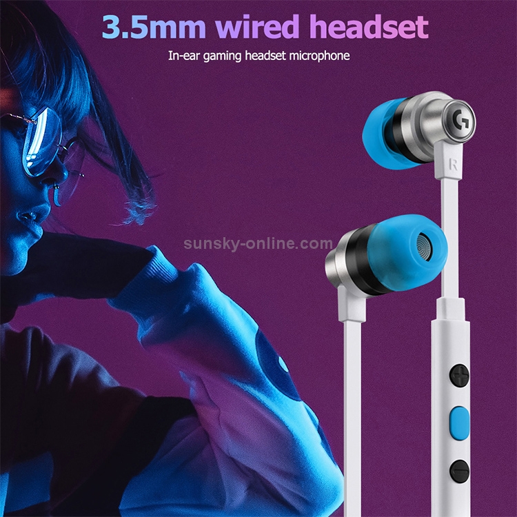 Logitech G333 In-ear Wired Gaming Earphone Microphone, KDA Limited Version