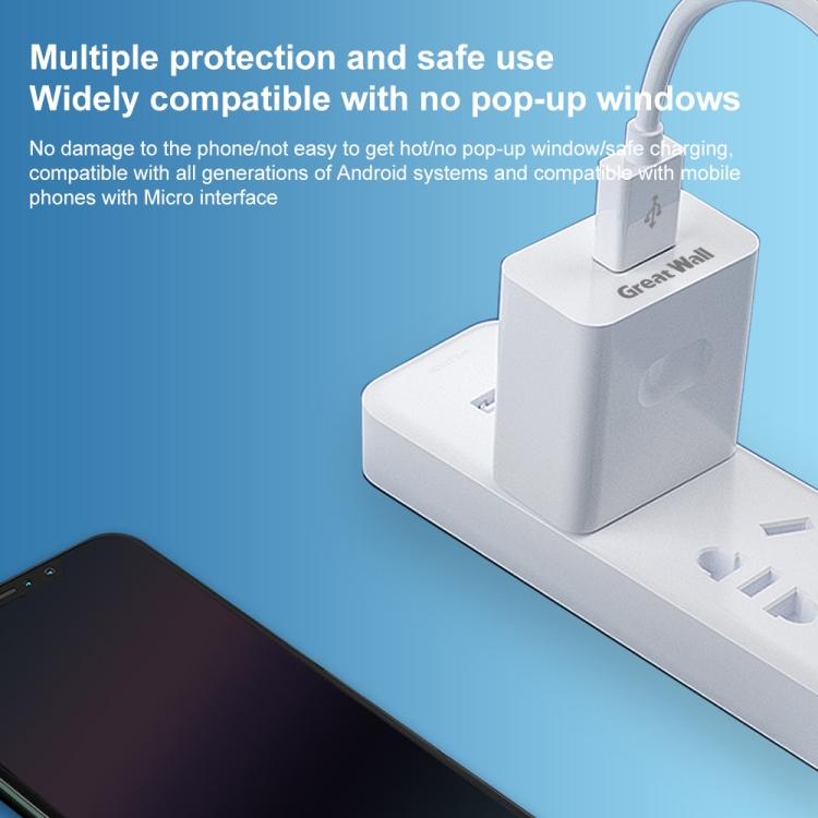 Great Wall GA2-10A 10.5W USB Smart Charger Set with USB to Micro USB ...