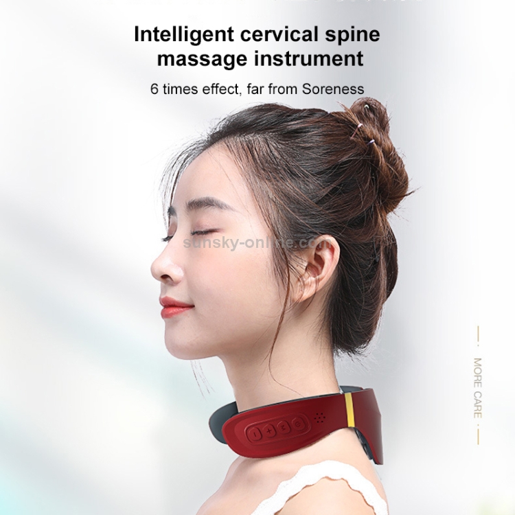 เครื่องนวดไหล่กระดูกสันหลังส่วนคอ 6 หัว Electric Pulse Home Intelligent ...