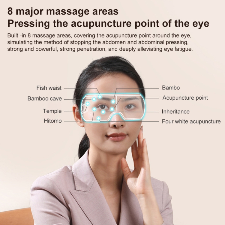 Smart Hot Compress Air Pressure Vibration Eye Massager Visual Massage ...