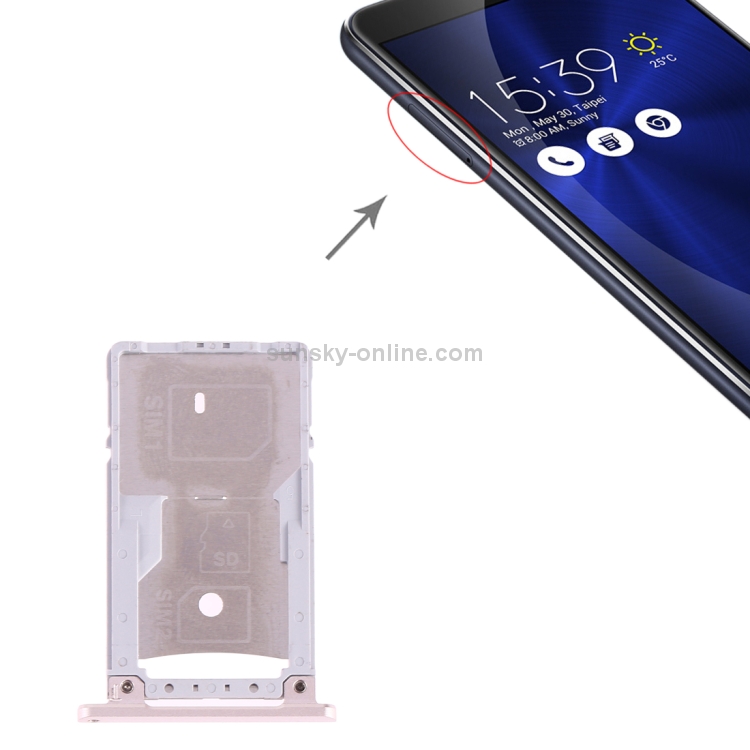 ถาดซิมการ์ด + ถาดซิมการ์ด / ถาดการ์ด Micro SD สำหรับ Asus Zenfone 3 ZE552KL / ZC500TL / ZE520KL ...