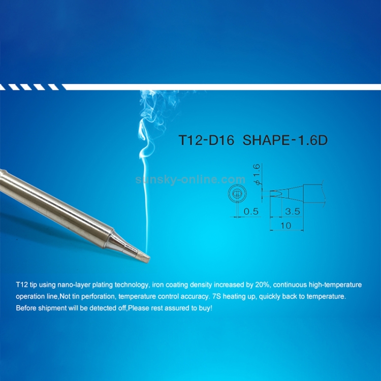 Punta para cautín sin plomo QUICKO T12-D16