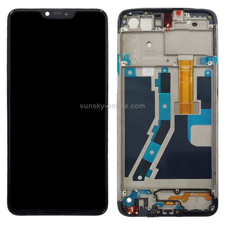 หน้าจอ LCD TFT สำหรับ OPPO A5 / A3s Digitizer สมัชชาเต็มพร้อมกรอบ (สีดำ)