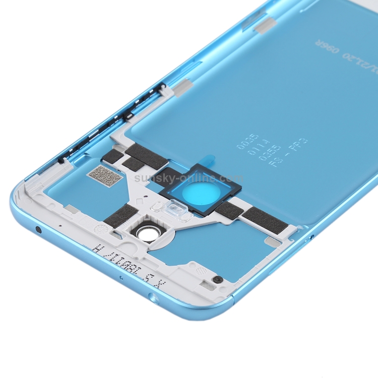 Xiaomi Redmi 5 Plus 파란색 용 카메라 렌즈 및 측면 키가있는 뒷면 덮개