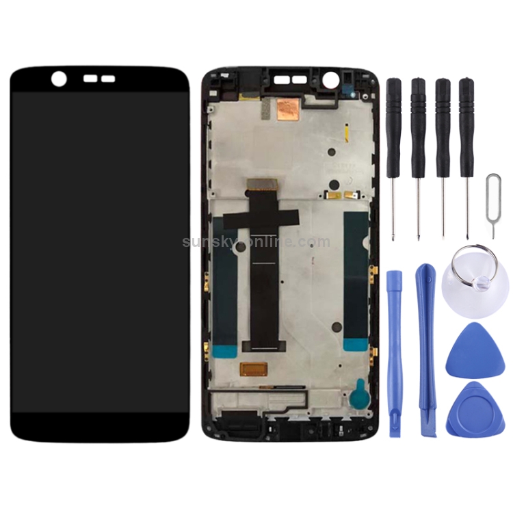 ZTE Axon 7 Mini/B2017/B2017G 디지타이저 전체 어셈블리(프레임 포함)용 OEM LCD 화면(검정)