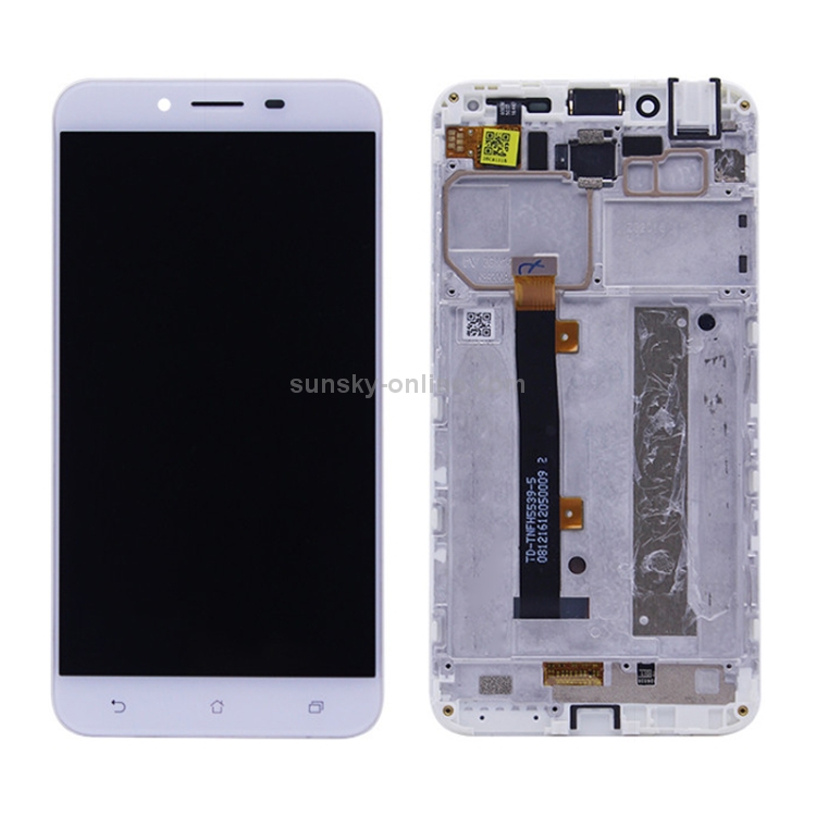 Asus Zenfone 3 Max ZC553KL/X00D 디지타이저 전체 어셈블리(프레임 포함)용 OEM LCD 화면(흰색)