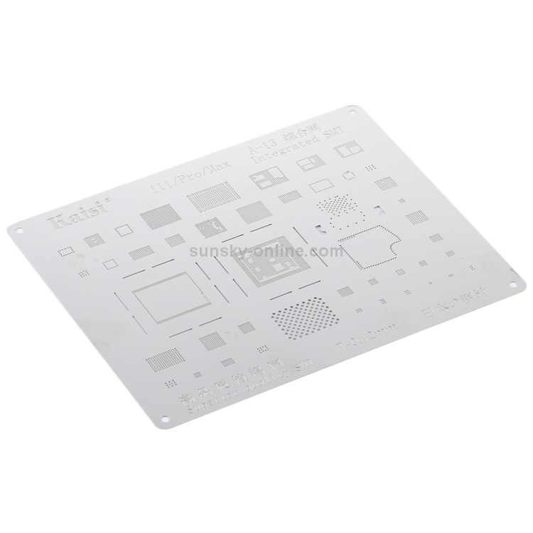 Kaisi A-13 IC Chip BGA Reballing Stencil Kits Set Tin Plate For iPhone ...