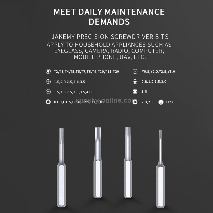 JAKEMY JM-Y03 Plus 43 in 1 Household Portable Mini Cordless Precision ...