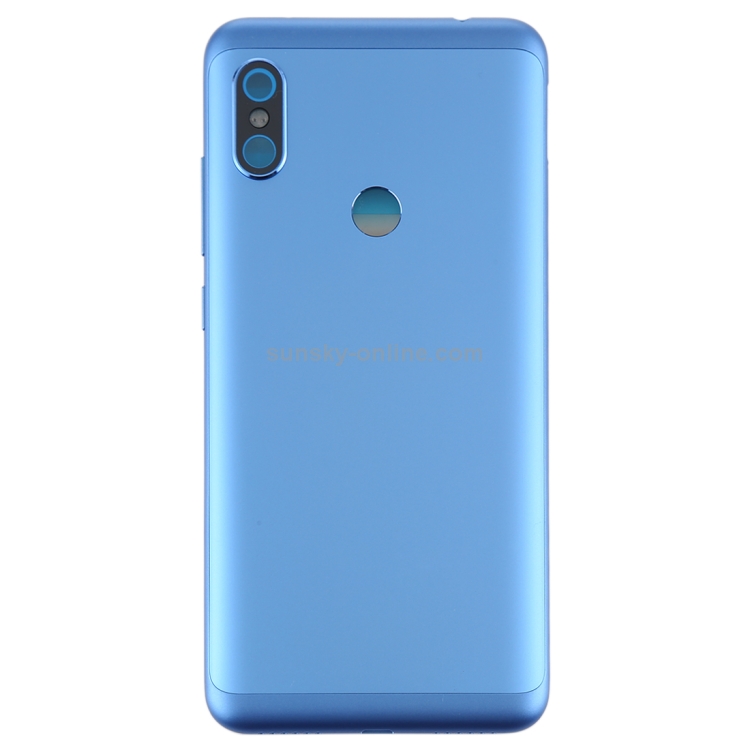 ฝาหลังแบตเตอรี่พร้อมปุ่มด้านข้างสำหรับ Xiaomi Redmi Note 6 Pro (สีน้ำเงิน)