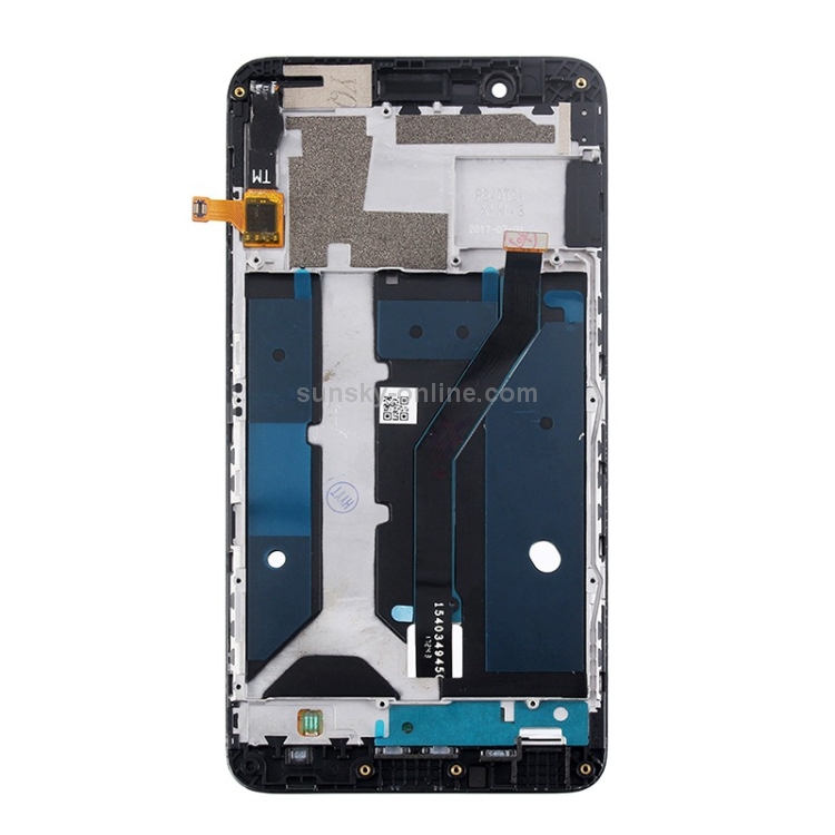 프레임이있는 ZTE Blade Z Max / Z982 디지타이저 전체 어셈블리 용 OEM LCD 화면 (검정색)