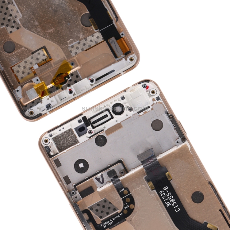 프레임 OEM LCD 화면이 있는 OnePlus X E1003 디지타이저 전체 어셈블리용(흰색)