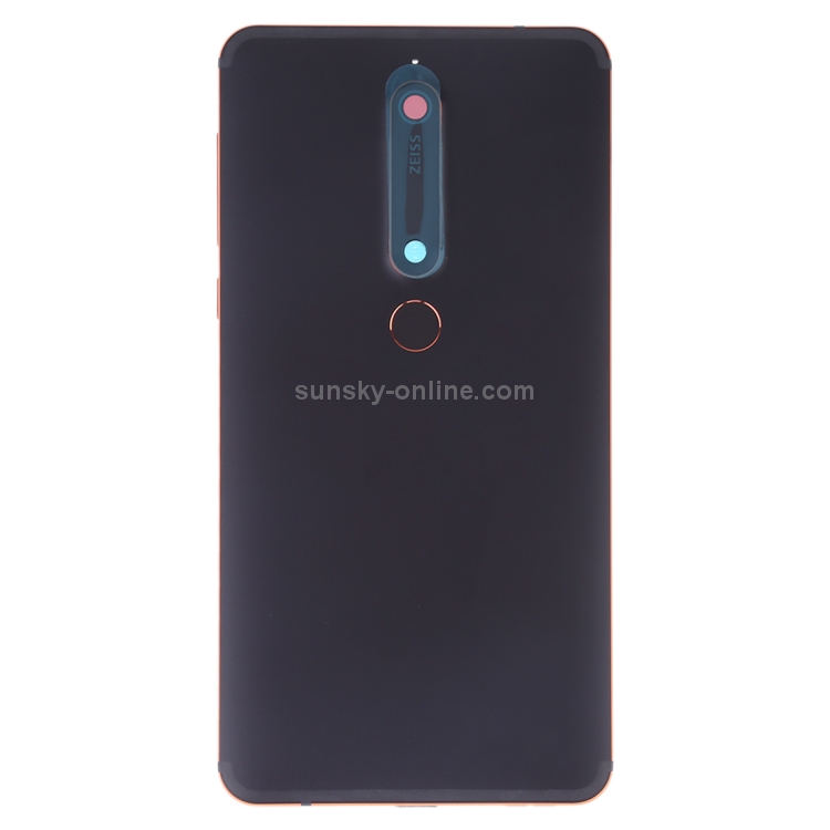 Nokia 6.1 / 6 (2018) / 6 (2nd Gen) (Black) 용 카메라 렌즈 및 측면 키 및 지문 센서가 포함 ...