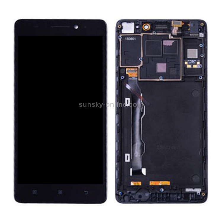 Lenovo K3 Note/K50-T5 디지타이저 전체 어셈블리(프레임 포함)용 OEM LCD 화면(검정)