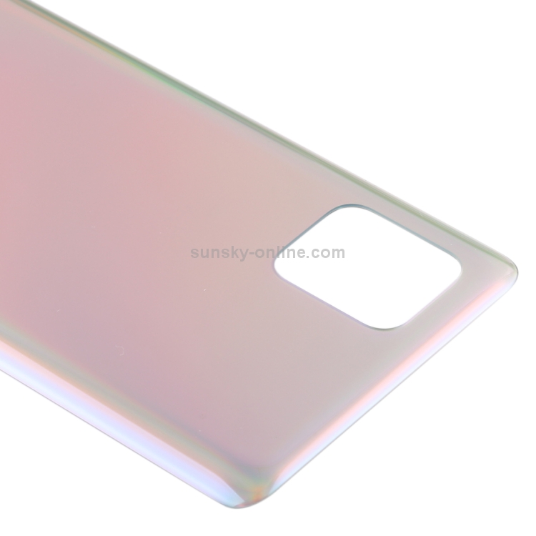 สำหรับ Samsung Galaxy A91 ฝาหลังแบตเตอรี่ (สีเงิน)