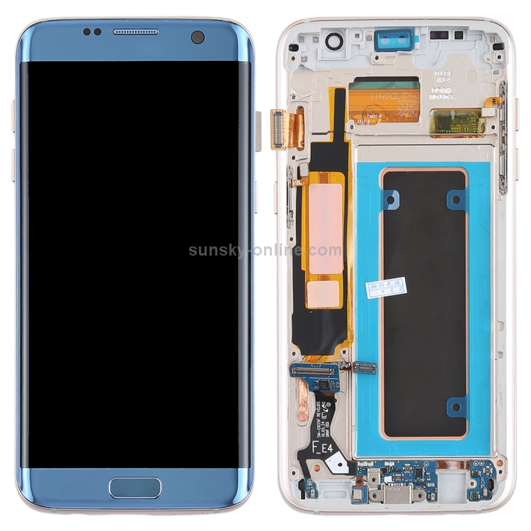 Galaxy S7 Edge / G935F / G935FD(파란색)용 오리지널 슈퍼 AMOLED 소재 LCD 화면 및 디지타이저 ...