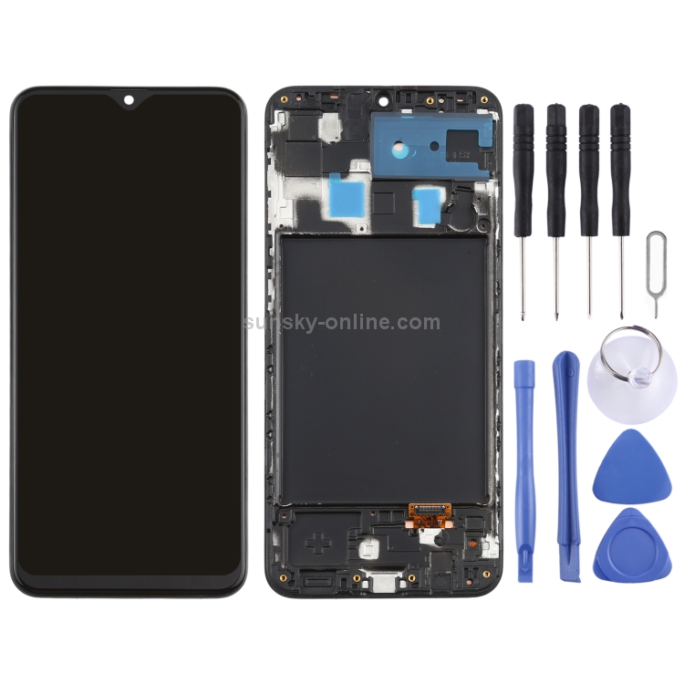 Original Super AMOLED LCD Screen for Galaxy A20 Digitizer Full Assembly ...