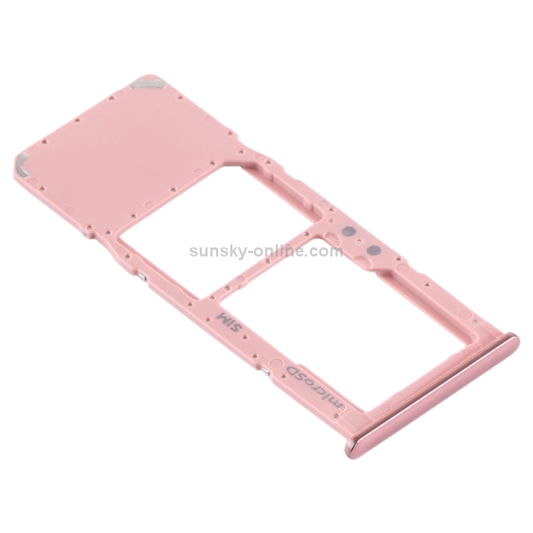 For Samsung Galaxy A51 SIM Card Tray + Micro SD Card Tray (Pink)