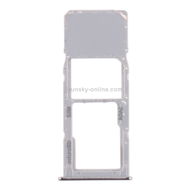 For Samsung Galaxy A71 / A715 SIM Card Tray + Micro SD Card Tray (Silver)