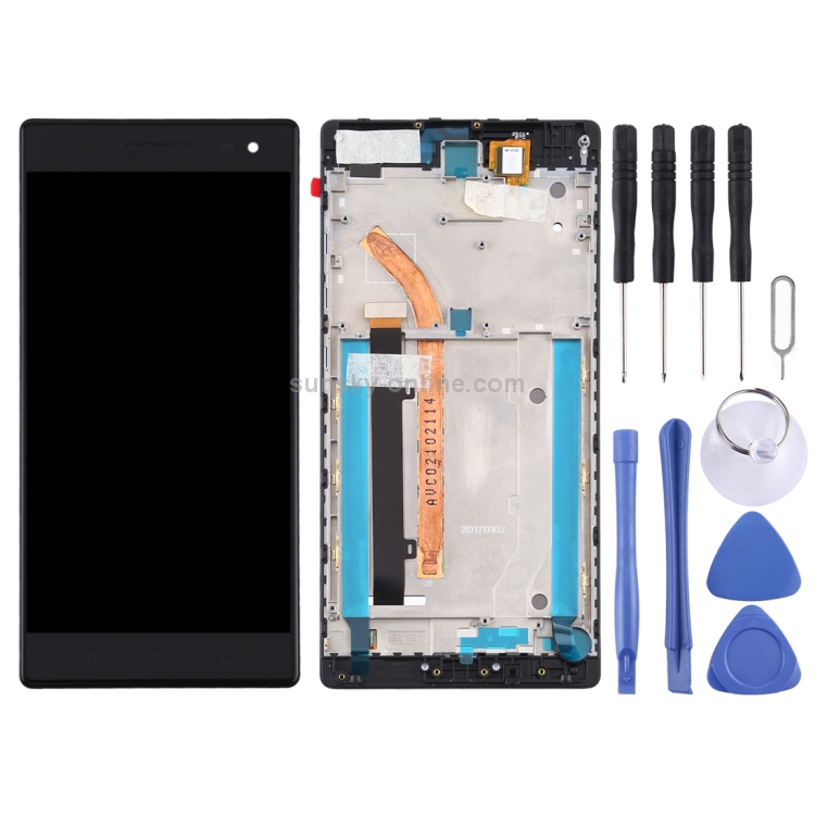Lenovo Phab2 Pro/PB2-690M/PB2-690Y 디지타이저 전체 어셈블리(프레임 포함)용 OEM LCD 화면(검정)
