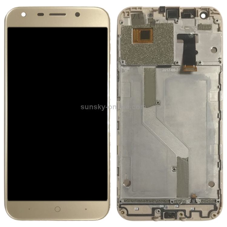 ZTE Blade A6/A6 Lite A0622 A0620 디지타이저 전체 어셈블리(프레임 포함)용 OEM LCD 화면(골드)