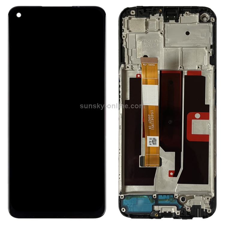 프레임 OEM LCD 화면이 있는 OnePlus Nord N200 5G DE2118 디지타이저 전체 어셈블리용(검은색)