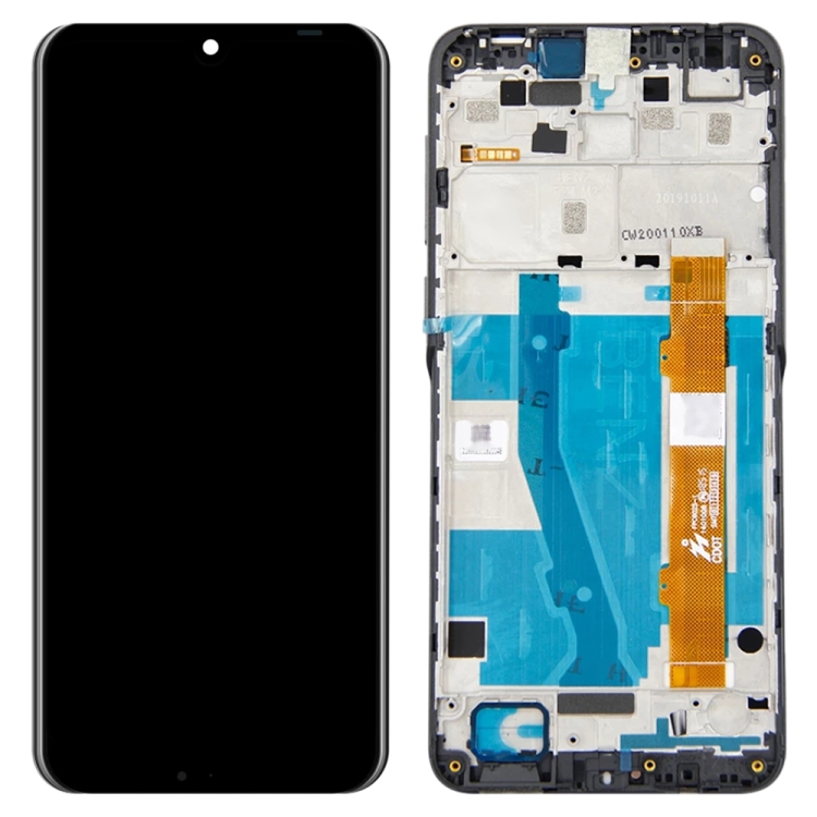 Alcatel 3/3L 2019 OT-5053 5053K 디지타이저 전체 어셈블리(프레임 포함)용 OEM LCD 화면(검정색)