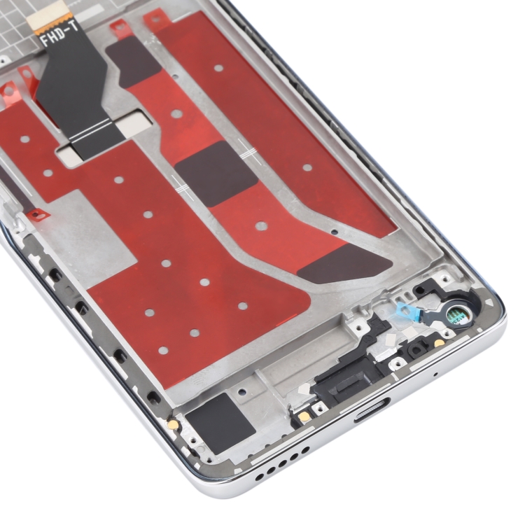 Original LCD Screen and Digitizer Full Assembly with Frame for Huawei Nova 9 SE(Silver)