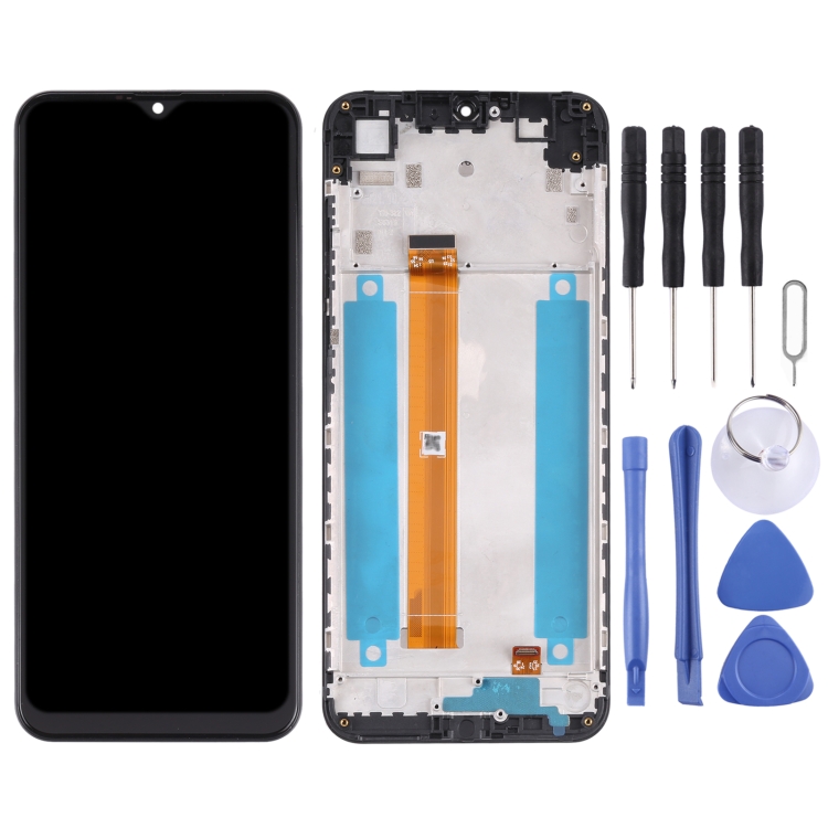 Ulefone Note 12P 디지타이저 전체 어셈블리(프레임 포함)용 Origina LCD 화면(검정)