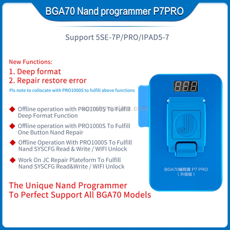 JC PCIE-P7 Pro Nand Programmer For iPhone SE/6s/6s Plus/7/7 Plus/iPad ...