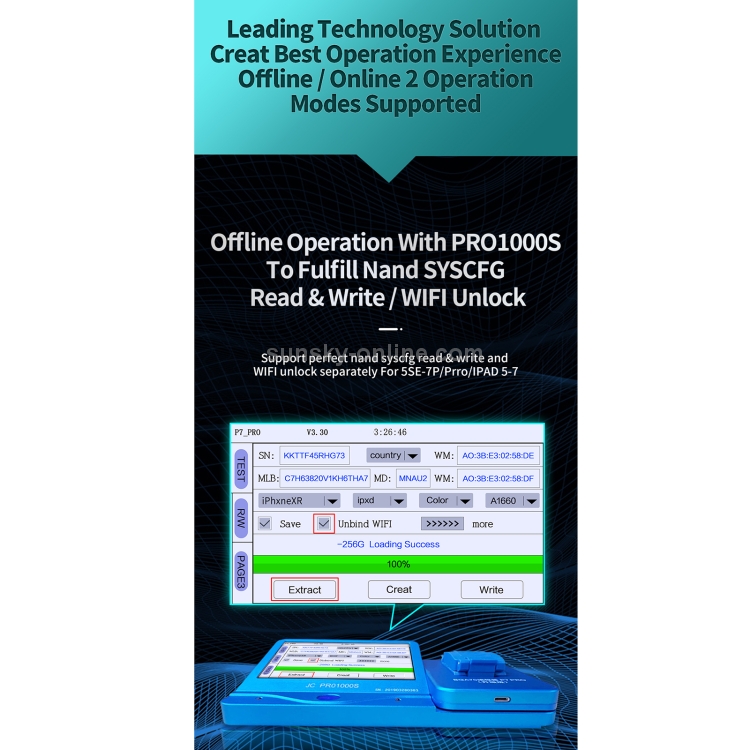 JC PCIE-P7 Pro Nand Programmer For iPhone SE/6s/6s Plus/7/7 Plus/iPad ...