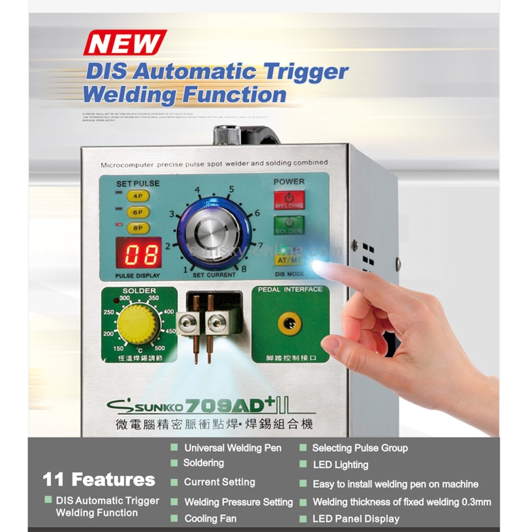 SUNKKO 709AD + 3.2KW Pulse Spot Welder Machine เครื่องบัดกรีจุด ...