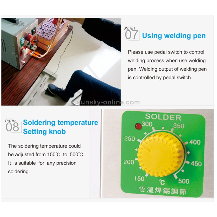 SUNKKO 709AD + 3.2KW Pulse Spot Welder Machine เครื่องบัดกรีจุด ...