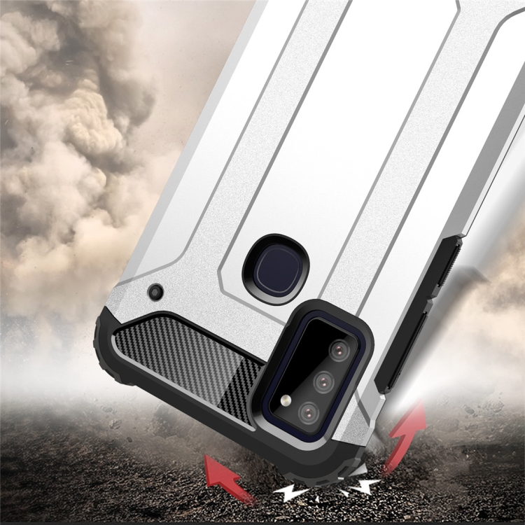For Samsung Galaxy M51 Magic Armor TPU + PC Combination Case(Silver)