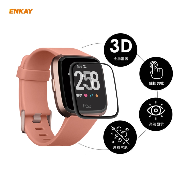 1 PCS para FITBIT VERSA 3 / FITBIT SENSE ENKAY HAT-PRICIPE 3D Pantalla ...