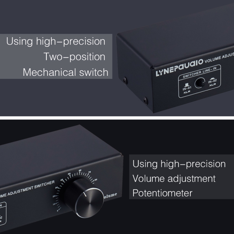 2-In 1-Out XLR Switcher Fully Balanced Passive Pre-Active Speaker ...
