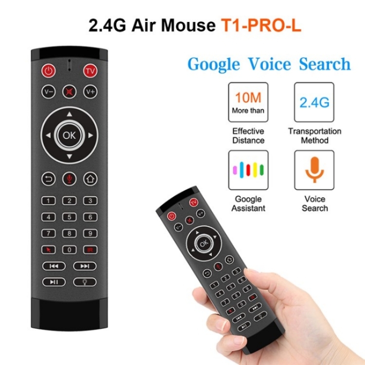 T1-PRO-L With IR Learning and Backlight Smart Wireless Air Mouse Remote ...