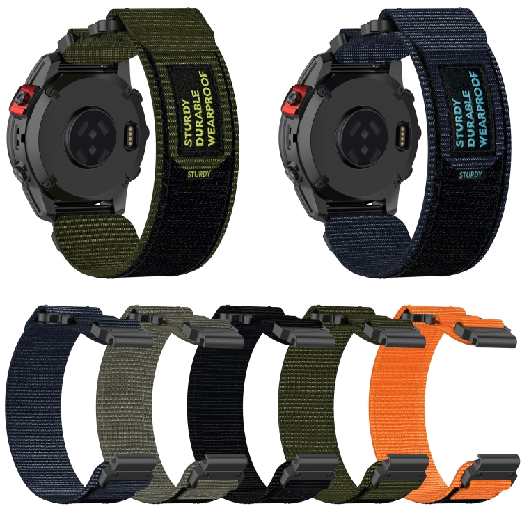 สำหรับ Garmin Instinct 22mm Nylon Hook และ Loop Fastener Watch Band (สี ...