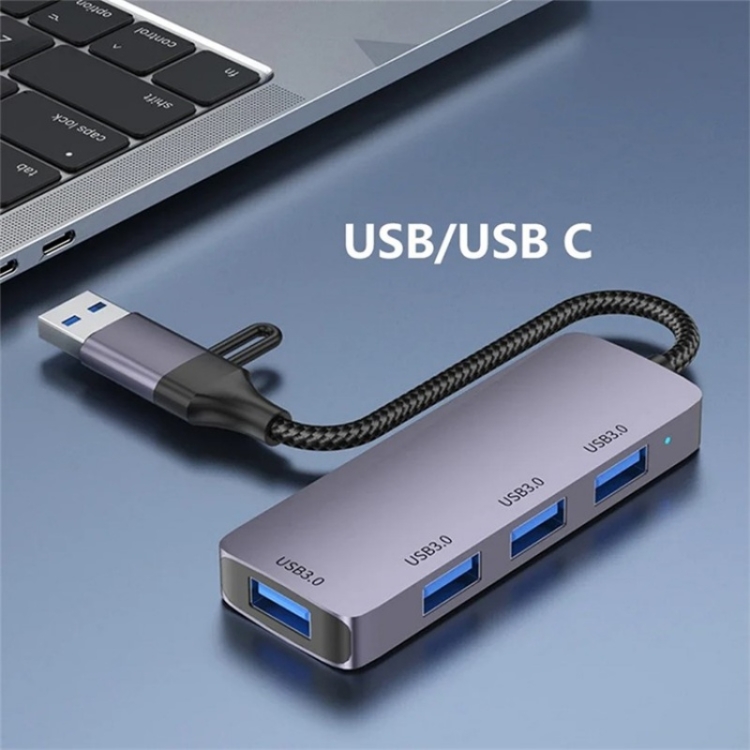 T203 USB + Type-C 3.0 Converter Hub 5Gbps USB 3.0 Data Transfer Adapter ...
